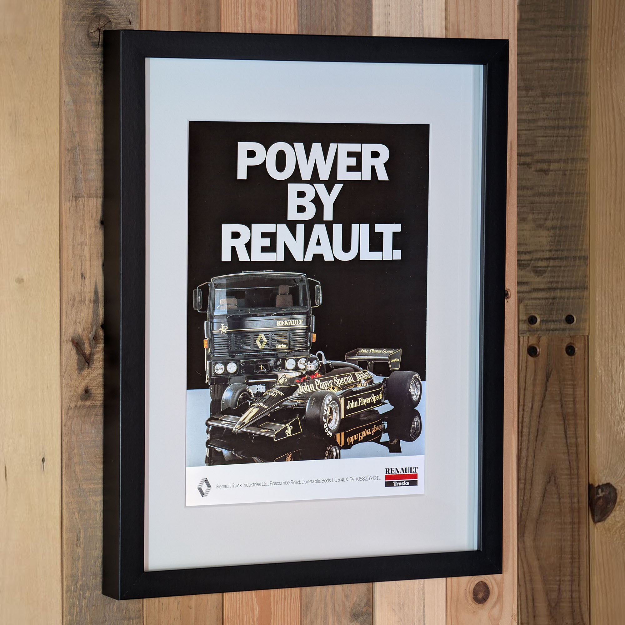 1984 Lotus Formula One 'Power By Renault' Advertisement Poster - Origi ...