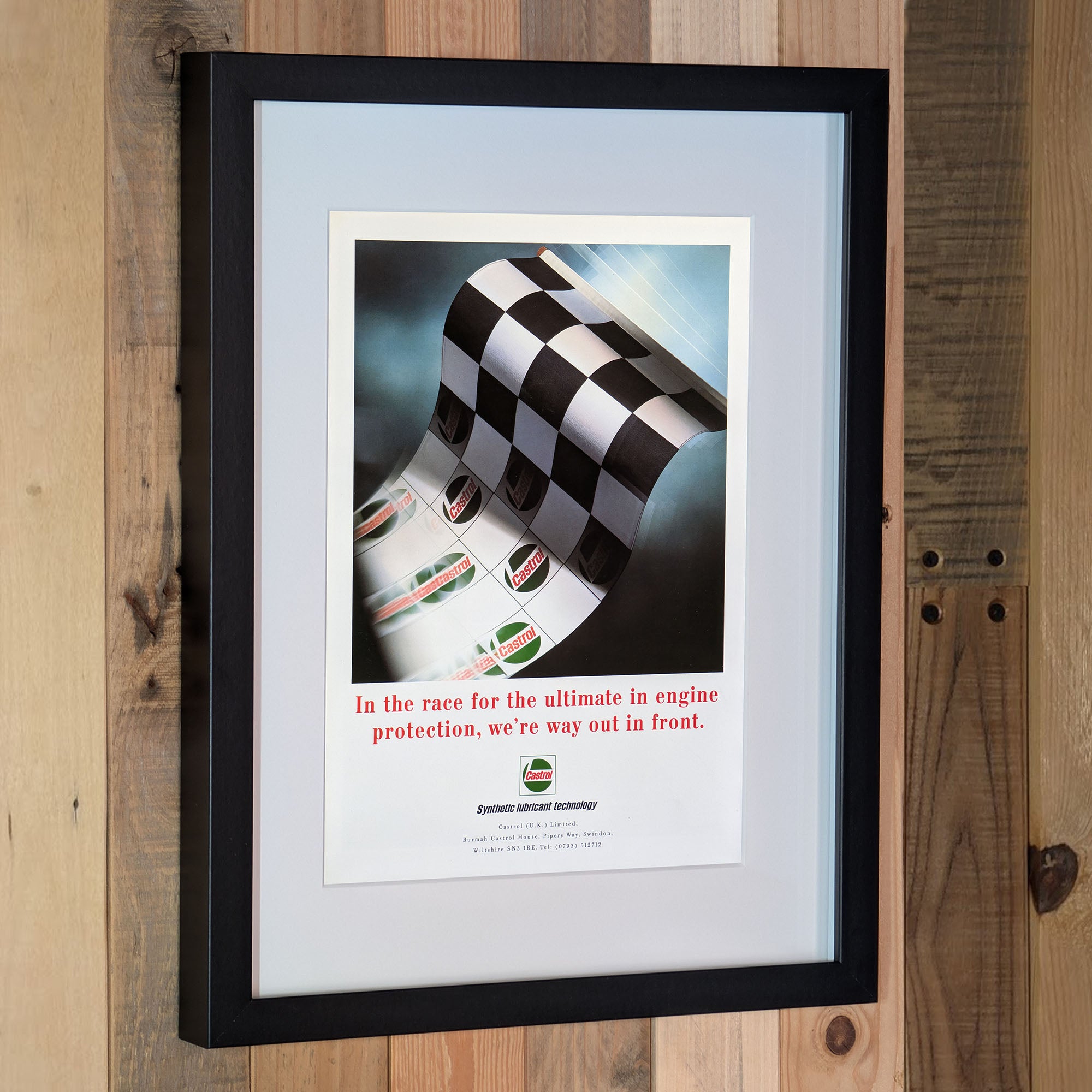 1991 Castrol Oils Advertisement Poster - Original Framed – Pit Wall ...
