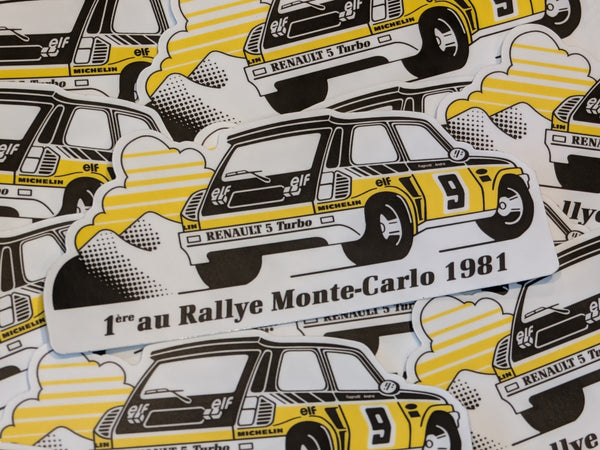 1980s Renault 5 Turbo Group B Rally Monte Carlo Sticker – Pit Wall ...